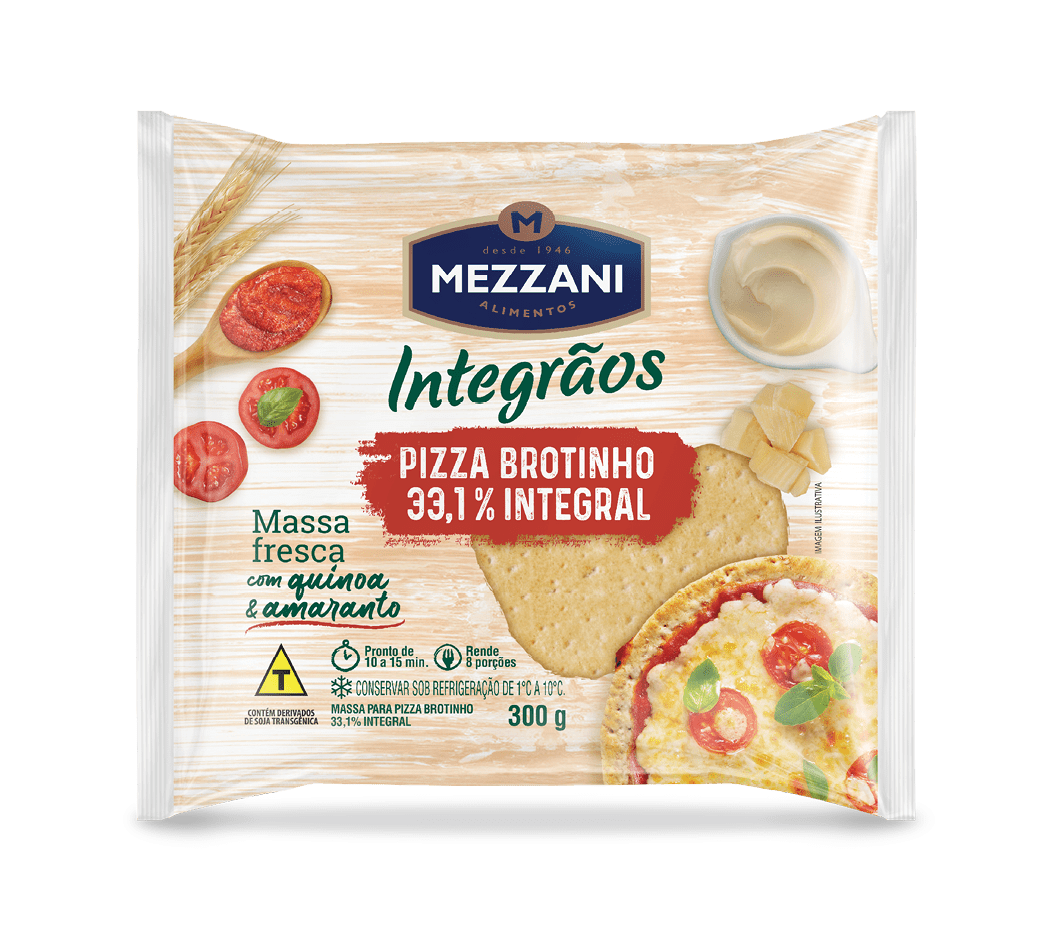 Pizza Brotinho Integral 300g - Mezzani Alimentos