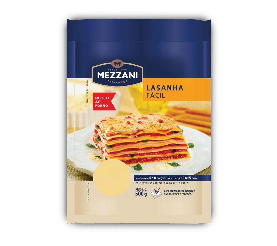 Lasanha Fácil 500g - Mezzani Alimentos